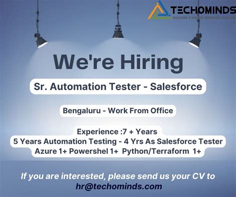 Techominds Pvt Ltd On Linkedin Hiring Automationtester Testing