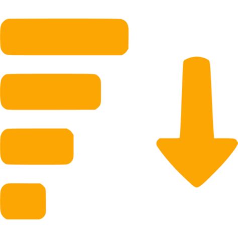 Orange Generic Sorting Icon Free Orange Sort Icons