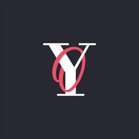 Logotipo De La Letra Yo Perfectamente Mezclado Iniciales Del Diseño Del