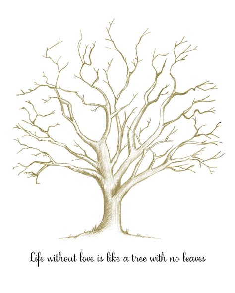 Printable Tree Template No Leaves