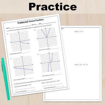 Toast23 Inverse Functions Lesson Plan Guided Notes Practice Worksheets