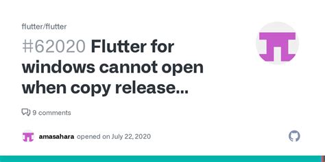Flutter For Windows Cannot Open When Copy Release Folder To Another Path · Issue 62020