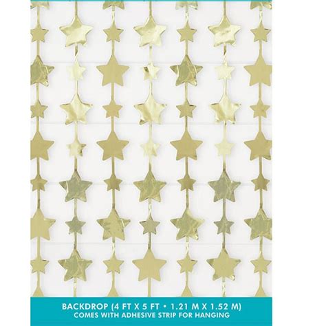 Gold Foil Star Photo Hanging Backdrop Everything Party