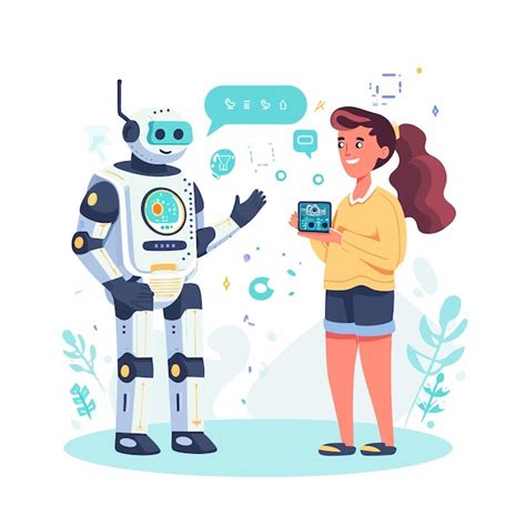 Premium Vector Artificial Intelligence And Human Communication