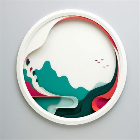 Premium Photo A Circular Clock With A Colorful Design On It