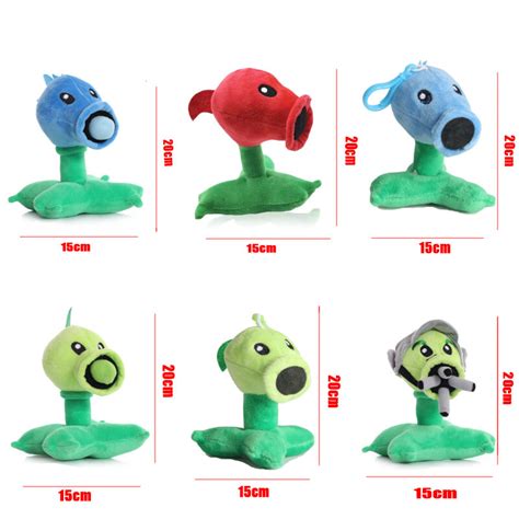 20cm Plants Vs Zombies 2 Peashooter Snow Pea Repeater Threepeater