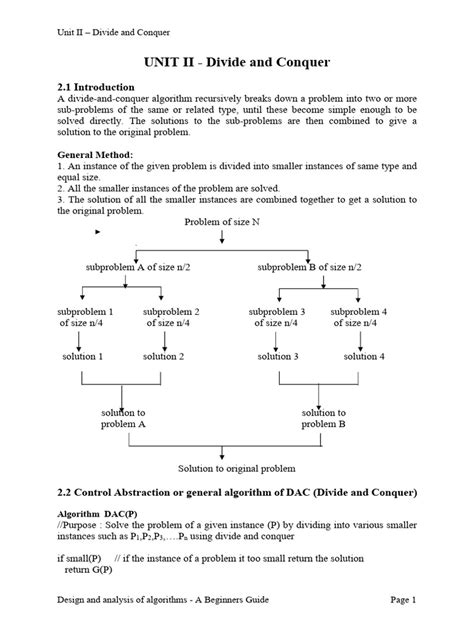 2divide And Conquer 1 Pdf Mathematical Logic Algorithms And Data Structures