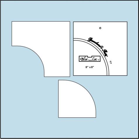 Drunkards Path Ruler Set 8 X 8 Bloc Loc Rulers