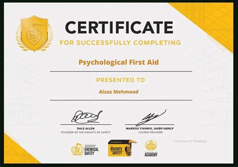 Aizaz Mehmood On Linkedin Successfully Completed Psychological First Aid