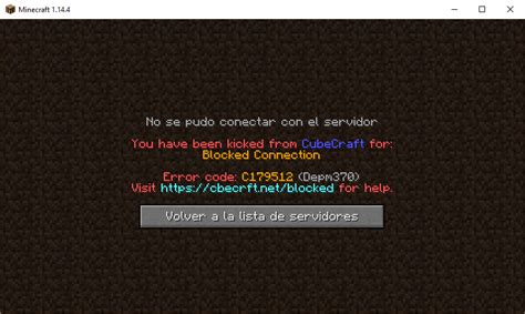 error server cubecraft games