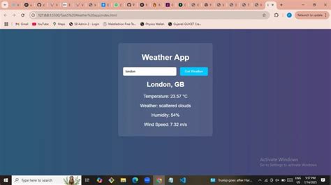 Webdevelopment Weatherapp Apiintegration Javascript