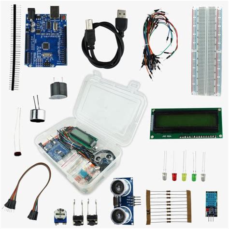 Arduino Starter Kit With Arduino UNO R3 Breadboard LED Resistor