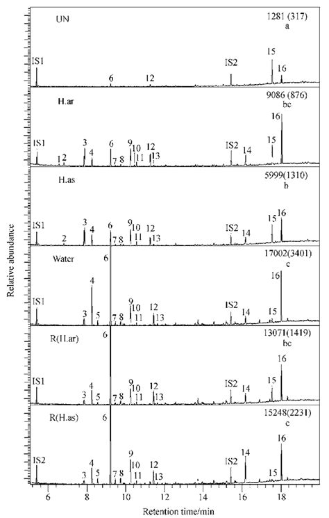 Representative Total Ion Current Chromatograms Of The Headspace