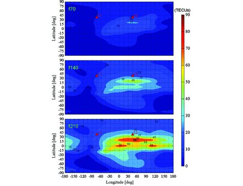 Distributions Of Vtec In Tec Units 1 Tecu 10 16 M À2 For Three