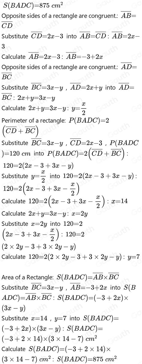 Solved The Figure Shows A Rectangle With Its Length And Breadth As Indicated Given That The