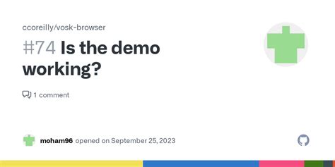 Is The Demo Working Issue Ccoreilly Vosk Browser GitHub