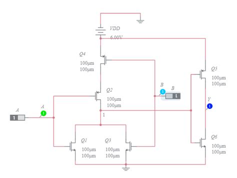 CMOS OR Gate Multisim Live