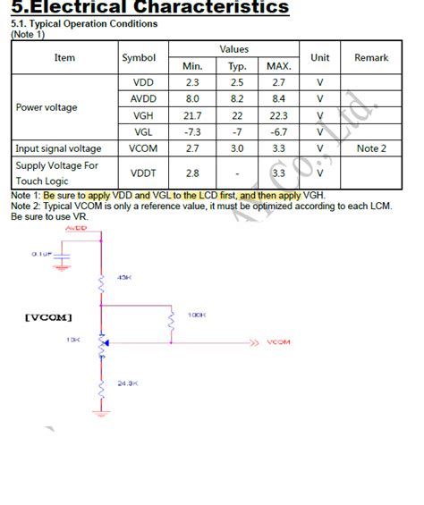 Schematic For Generating Vgh Vgl Vcom And Avdd Voltage 40 Off