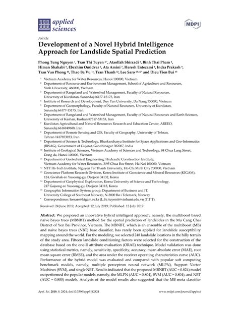 Pdf Development Of A Novel Hybrid Intelligence Approach For Landslide Spatial Prediction