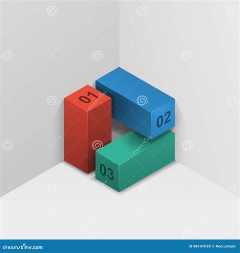 Three Column Infographics Data D Isometric Design Stock Vector Illustration Of Creative