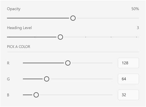 Sliders Adobe XD Plugin Reference