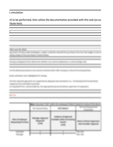 SOLUTION Task 1 Control Testing Template Studypool