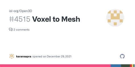 Voxel To Mesh · Issue 4515 · Isl Orgopen3d · Github