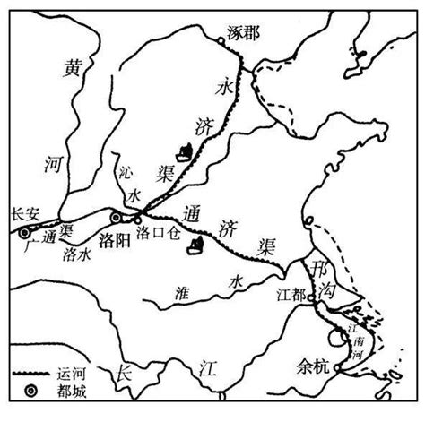 隋朝运河的简要示意图隋朝运河第2页大山谷图库