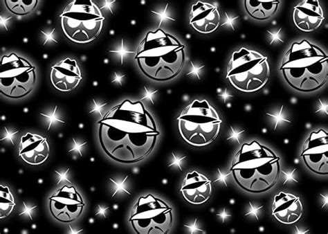 Cholo Theme Backdrop Early 2000s Background 8x6ft Black Glitter Old School