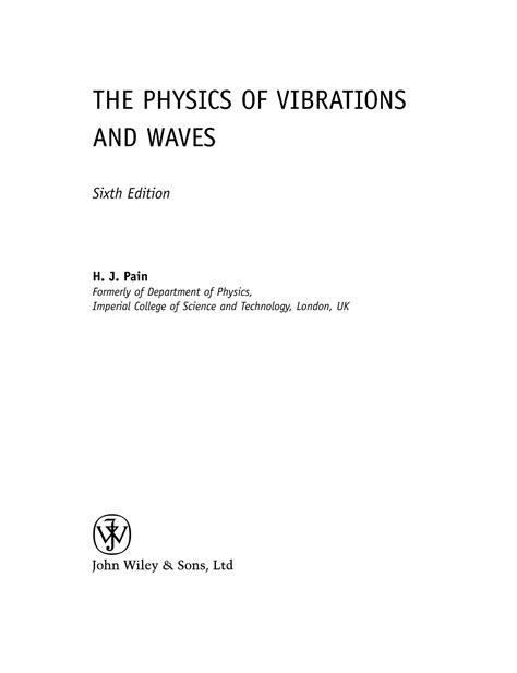 Solution The Physics Of Vibrations And Waves Studypool