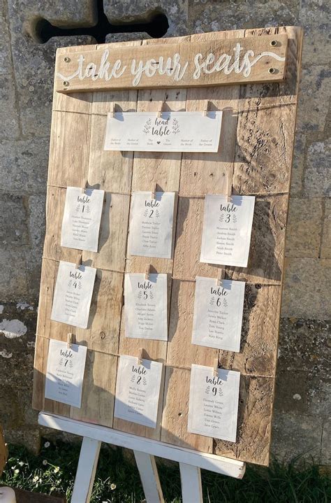 Personalised Wedding Table Plan Rustic Wooden Table Plan Etsy Artofit