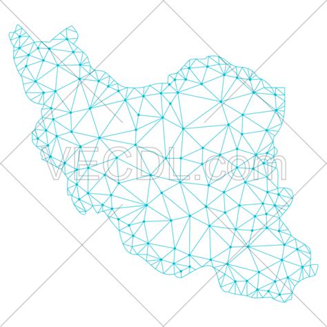 دانلود عکس وکتور با کیفیت نقشه ایران طرح شبکه ای