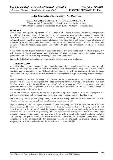 PDF Edge Computing Technology An Overview