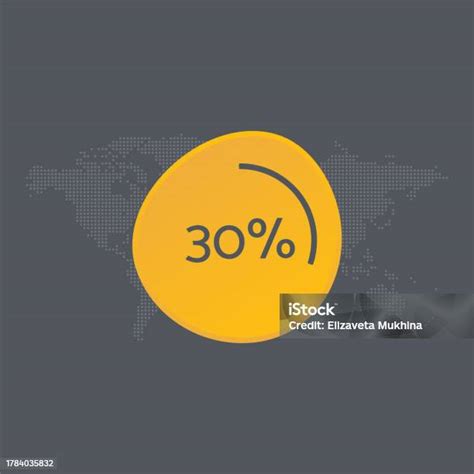 30 차트 벡터 심볼 백분율 인포 그래픽 기호입니다 점선 세계지도 배경입니다 일러스트레이션 비즈니스 아이콘 금융 진행 보고서 웹 디자인 다운로드 0명에 대한 스톡 벡터 아트