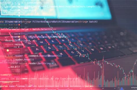 Laptop With Algorithm Text Top View Stock Image Image Of Monitor