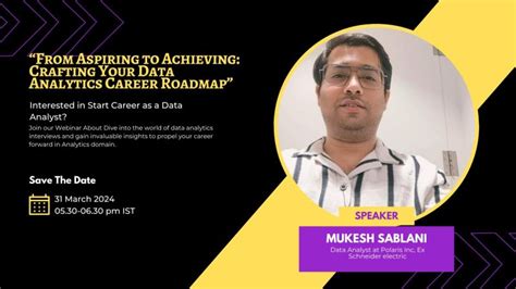 Mukesh Sablani On Linkedin Dataanalytics Careerdevelopment Webinar
