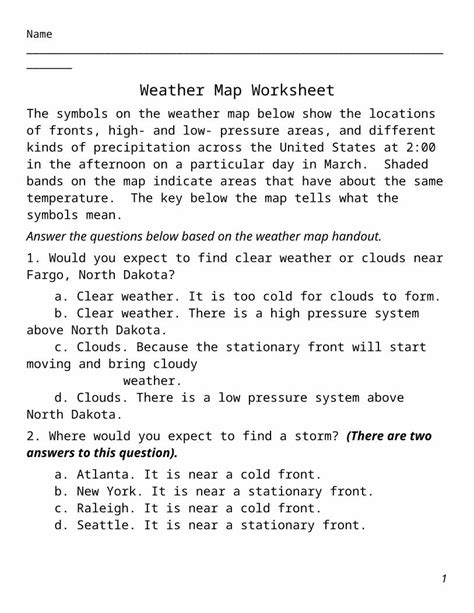 Docxweather Map Worksheetdocx · Web