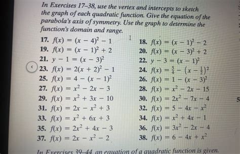 Solved In Exercises 9 16 Find The Coordinates Of The Vertex