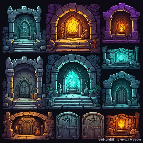 Fantasy Game UI Loading Animation Stable Diffusion Online