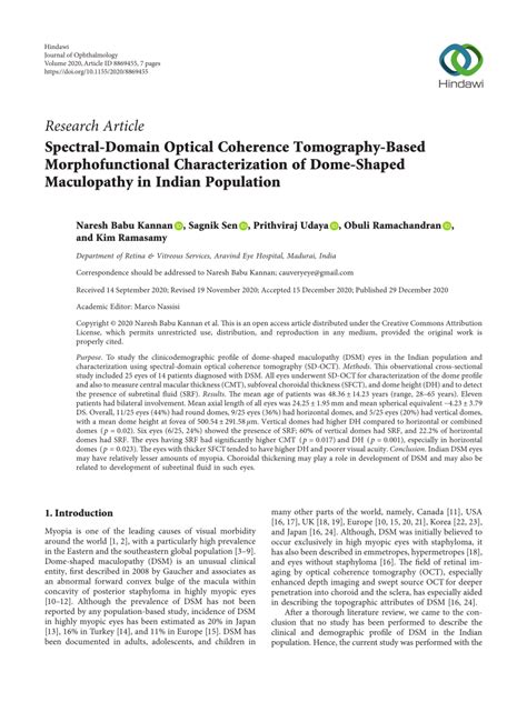 Pdf Spectral Domain Optical Coherence Tomography Based Morphofunctional Characterization Of