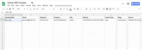 How To Create A Google Sheets CRM In Steps Free Template