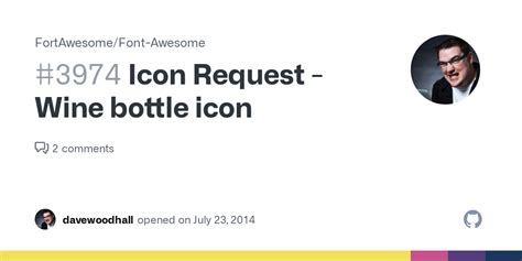 Icon Request Wine Bottle Icon · Issue 3974 · Fortawesomefont Awesome · Github