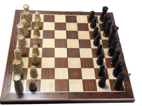 Chess Set Premium Hand Made Extra Large Wooden 59 X 59 Sculptured