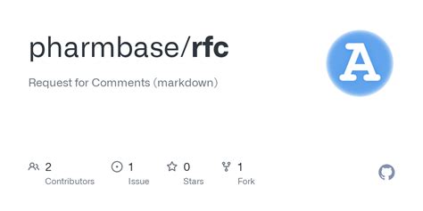 GitHub Pharmbase Rfc Request For Comments Markdown
