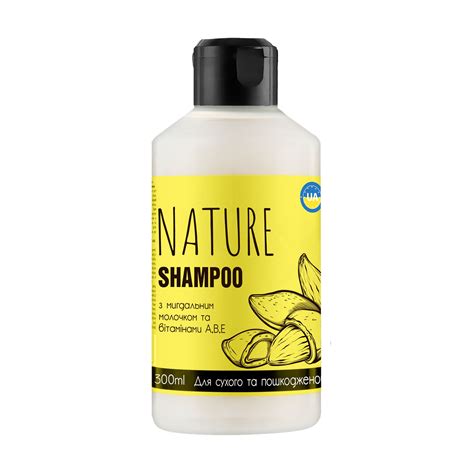 Шампунь Bioton Cosmetics Nature Shampoo для сухих и поврежденных волос с миндальным молочком и
