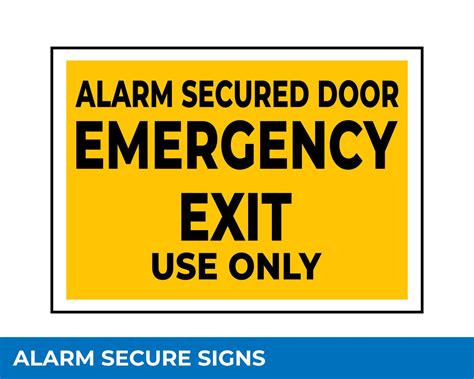 Notice Emergency Exit Only Alarm Will Sound When Door Is Opened Sign In Vector Easy To Use And
