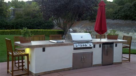 Stucco Outdoor Bbq Kitchen Design