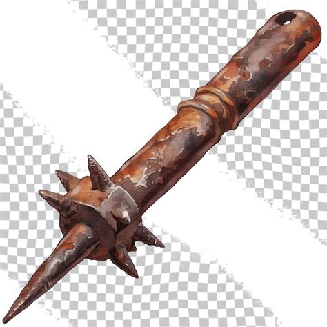 Premium Psd A Rusty Old Sword With A Rusty Handle