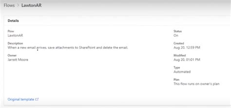 使用 Power Automate 將電子郵件附件保存到 Sharepoint