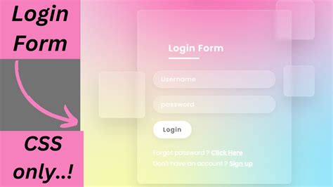 Login Form Using Html And Css Css3 Animated Login Form Youtube